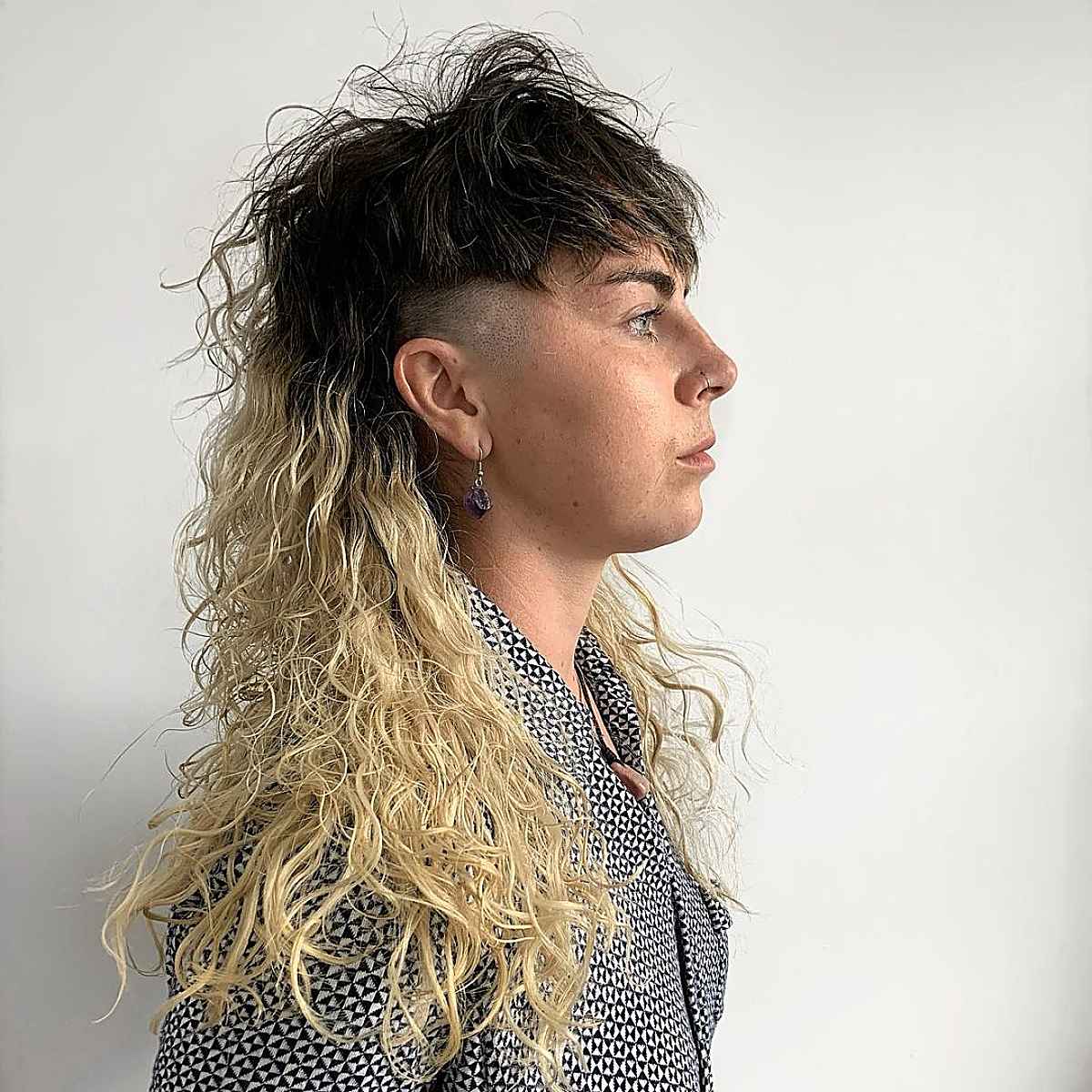 25+ Modern Curly Mullet Hairstyles for Girls in 2025 - Taper Fade